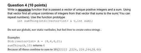 solved question 4 10 points write a recursive function