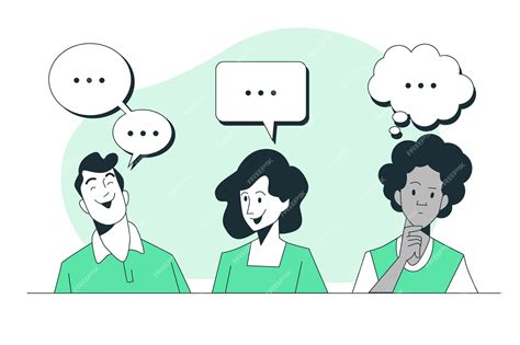 Free Vector Speech Bubbles Concept Illustration