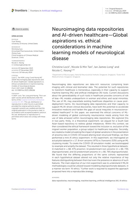 Pdf Neuroimaging Data Repositories And Ai Driven Healthcare Global Aspirations Vs Ethical