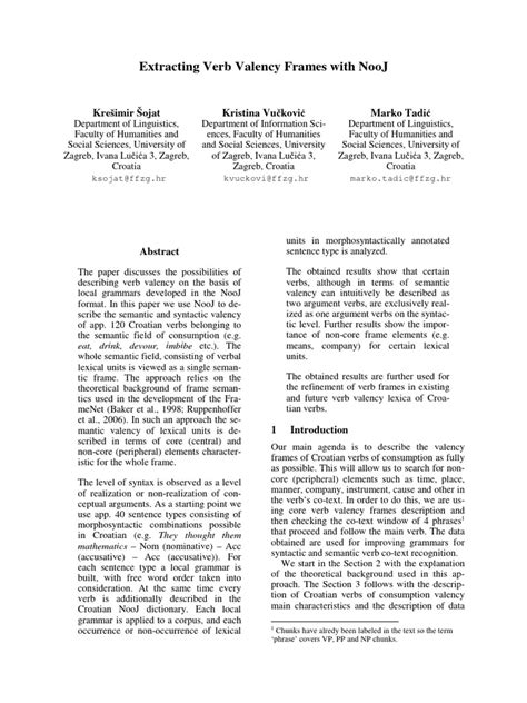 extracting verb valency frames with nooj pdf semantics human