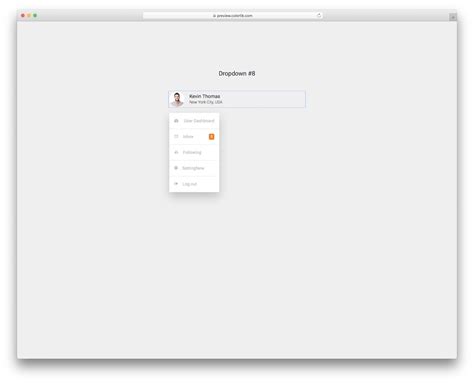 Dropdown V18 Free Profile Dropdown Snippet 2025 Colorlib