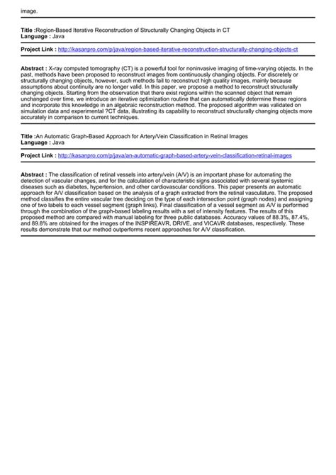 Image Processing Ieee 2014 Projects Pdf Medical Health