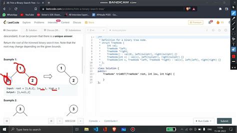 leetcode 669 trim a binary search tree c solution leetcode c youtube