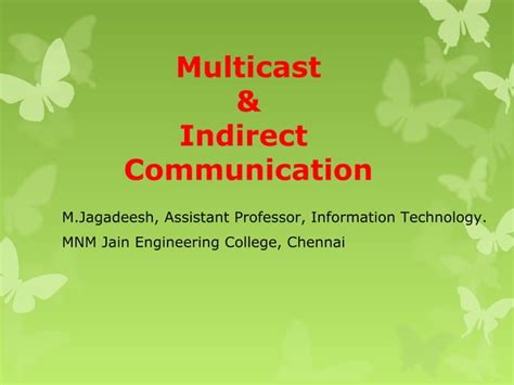Distributed System Multicast And Indirect Communication Ppt
