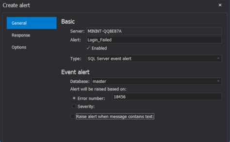 Sql Server Agent Job Alert Configuration