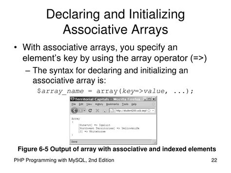 ppt chapter 6 manipulating arrays php programming with mysql 2 nd edition powerpoint