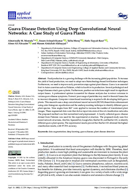 Pdf Guava Disease Detection Using Deep Convolutional Neural Networks