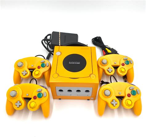 Official Nintendo Gamecube Console Spice Orange Orange Controllers