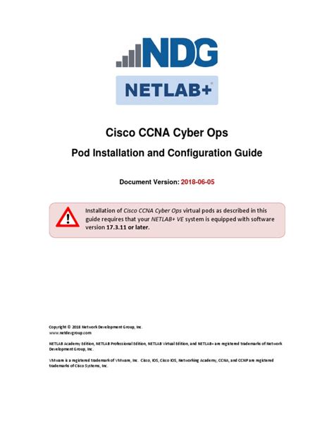 Netlab Ccna Cyber Ops Pod Pdf Pdf Cisco Certifications Virtual