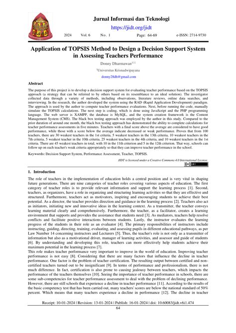 Pdf Application Of Topsis Method To Design A Decision Support System