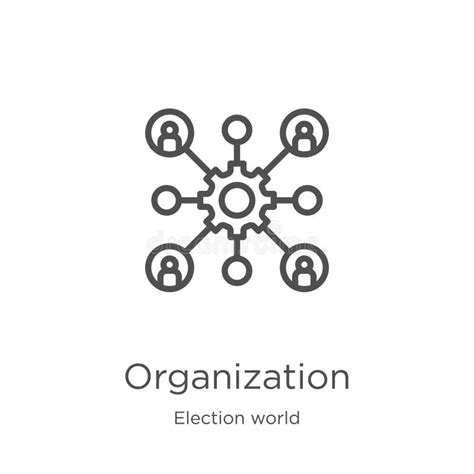 Organization Icon Vector From Election World Collection Thin Line Organization Outline Icon
