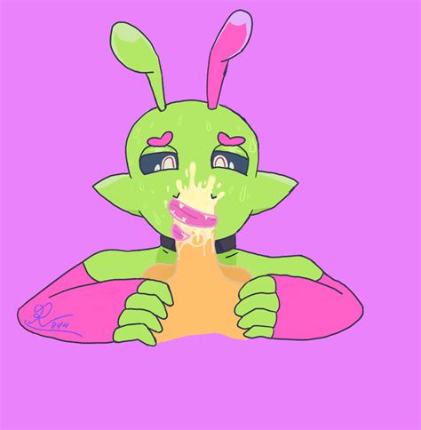 Rule 34 Ambiguous Gender Blowjob Cum In Mouth Fellatio Green Skin