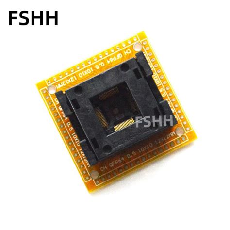 QFP64 TQFP64 Ic Test Socket IC201 0644 003 Socket Pitch 0 5mm Size 10x10mm 12x12mm FSHH Store
