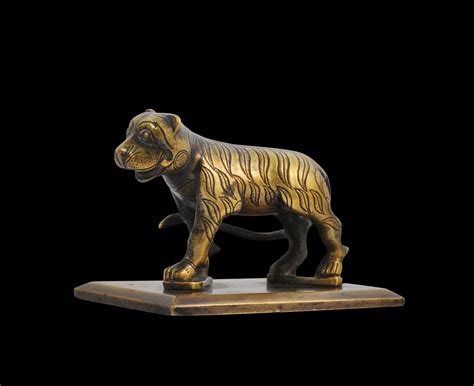 Tipu Sultan Inspired Brass Indian Tiger Toy Michael Backman Ltd