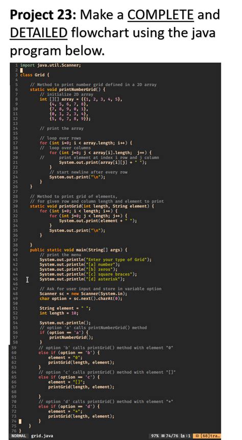 Solved Project Make A COMPLETE And DETAILED Flowchart Chegg