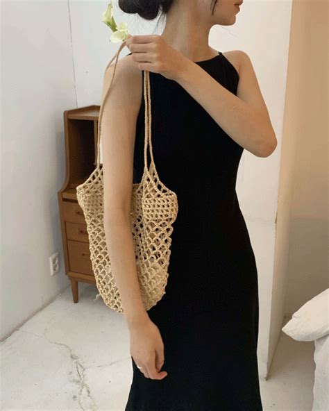 백리스 이너슬림 홀터넥 끈 나시 원피스