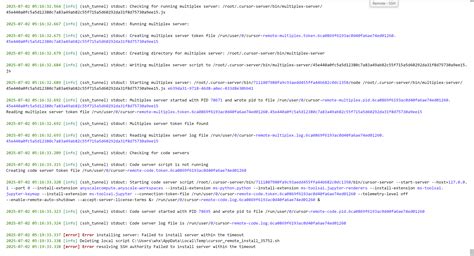 Remote Ssh Connection Fails With Failed To Install Server Within The