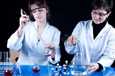 Experienced Scientist And Assistant Stock Image Image Of Danger Career 13258621
