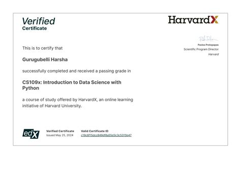 Earned Data Science Certificate From Edx Harsha Gurugubelli Posted On The Topic Linkedin