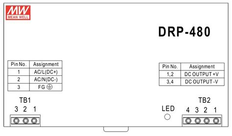 Продукція DRP 480 48 джерело живлення 0480W 010A0 48V DIN Rail DRP