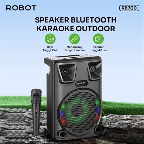 Speaker Karaoke Robot Rb700 Black Btgcom