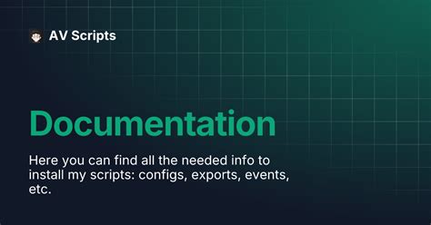 Documentation Av Scripts