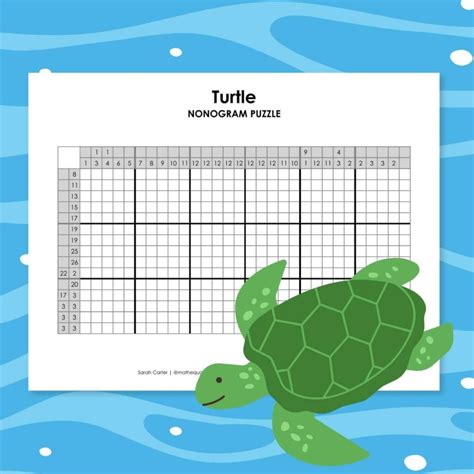 Turtle Nonogram Puzzle Math Love