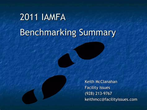 2011 Benchmarking Presentation Summary Ppt