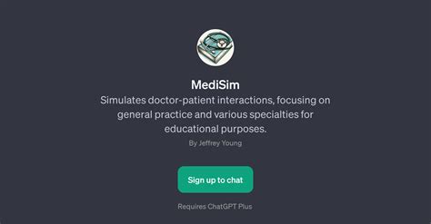 MediSim Medical Role Play Simulation TAAFT