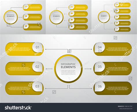 Vector Infographics Set Collection Templates Diagram Stock Vector Royalty Free 1596161707