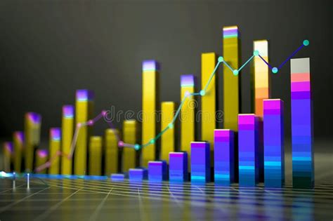 Generative Ai Image Of Business Success Growth Bar Chart Diagram For Company Statistic Data