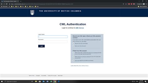 How To Set Up A Campus Wide Login Cwl For Ubc Canvas The Src Corpus Christi College