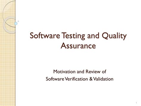 Ppt Software Testing And Quality Assurance Powerpoint Presentation