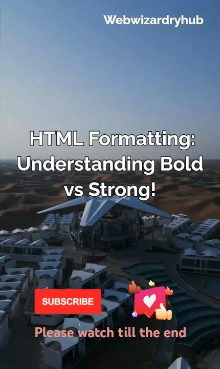 Html Formatting Understanding Bold Vs Strong Html Htmltutorialforbeginners Shorts