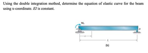 solved using the double integration method determine the