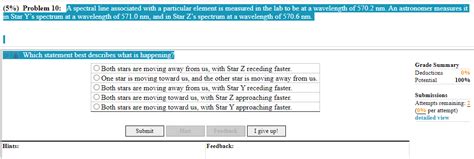 Solved 5 Problem 10 A Spectral Line Associated With A