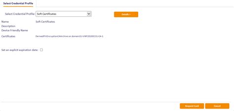 Issuing Soft Certificates Using A Credential Profile