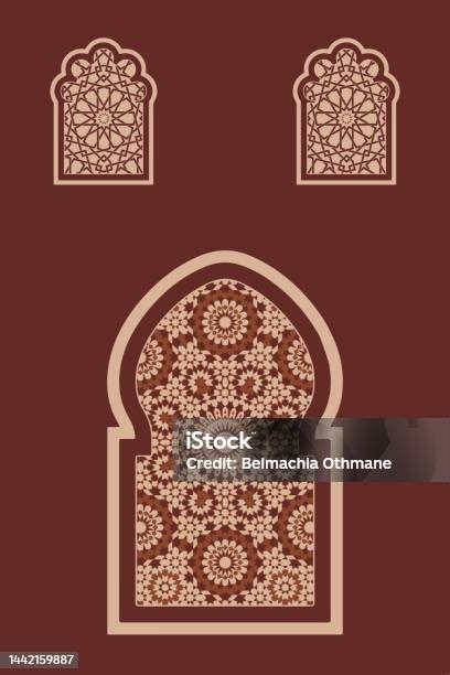 이슬람 아라비아 동양 스타일의 창문 문 아치 포스터는 세기 중반 벡터 이미지를 설정합니다 모로코 현대 추상 기하학 0명에 대한 스톡 벡터 아트 및 기타 이미지 Istock