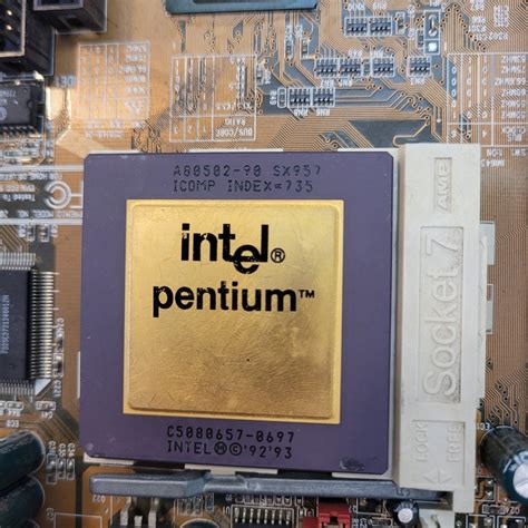 Intel Pentium Cpu Processor 90mhz A80502 90 Sx957 Gold Top Socket 7 Vintage Ebay
