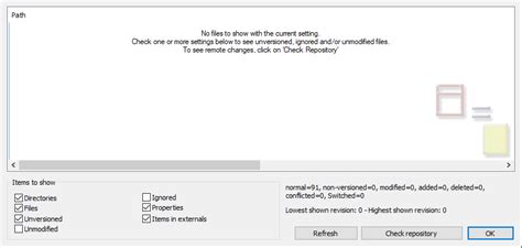 Git Tortoisesvn Is There A Warning About New Files That Are Not Tracked Stack Overflow