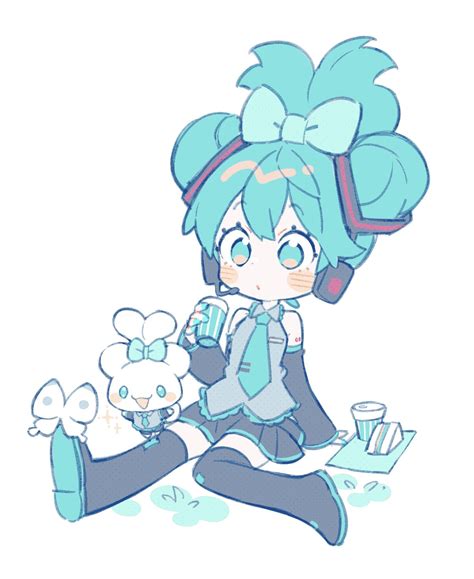 Hatsune Miku Cinnamoroll And Cinnamiku Vocaloid And More Drawn By Uekura Eku Danbooru