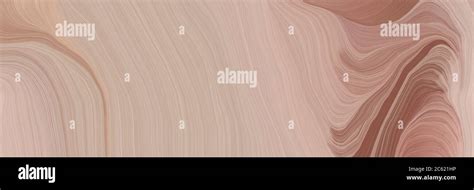 Unobtrusive Header With Elegant Curvy Swirl Waves Background Design With Tan Pastel Brown And