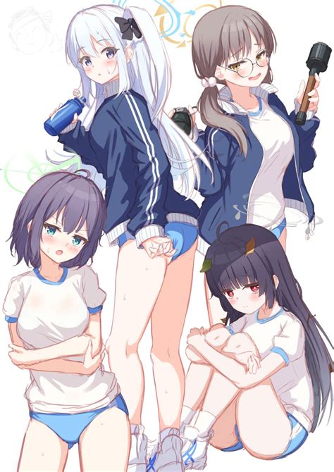 Miyu Miyako Saki And Moe Blue Archive Drawn By Miso Misomiso Danbooru