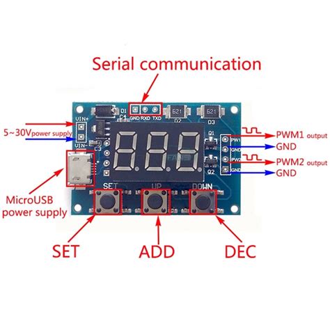 Jual PWM Generator Digital LED Duty Cycle Pulse Frequency Channel Shopee Indonesia