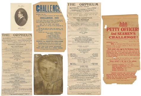 Lot Detail Houdini Harry Erik Weisz 1874 1926 Group Of Houdini