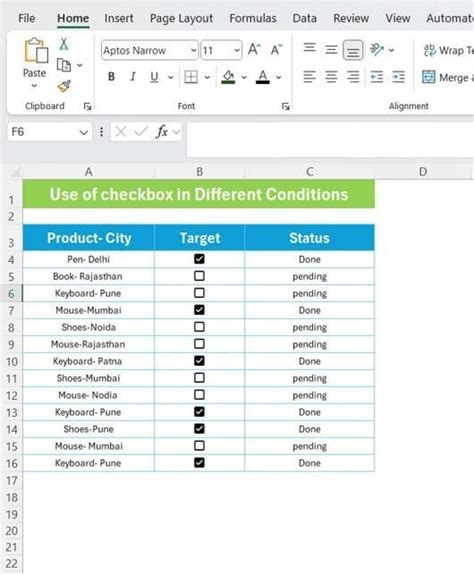 Use Of Checkbox In Different Conditions In Excel Pk An Excel Expert