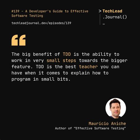 Tech Lead Journal On Linkedin Tdd Is One Of The Best Ways To Train Us Working In Small Steps