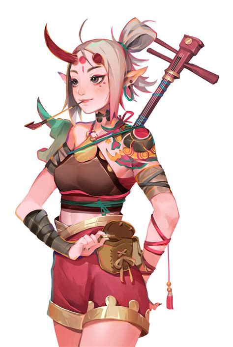 Artstation Yokai Girl Chawin Choosrirat Girl Zelda Characters