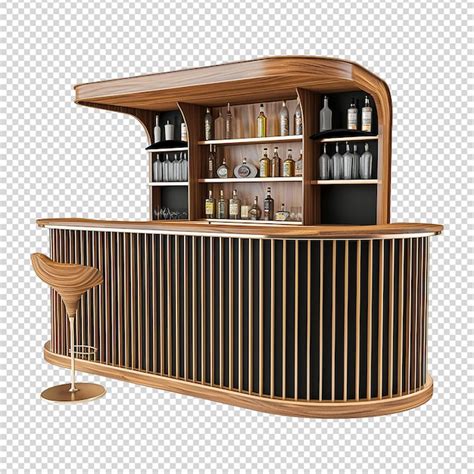 Premium PSD Bar Counter Isolated On Transparent Background Png