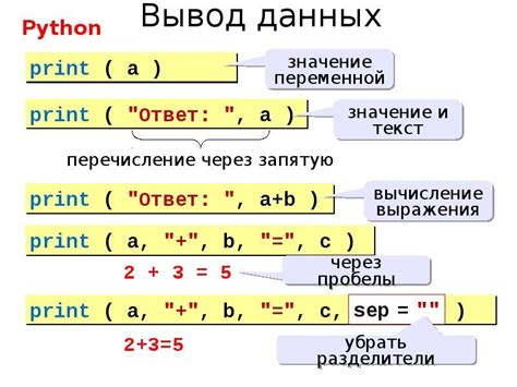 Руководство по выводу текста в Python Как вывести строки и переменные